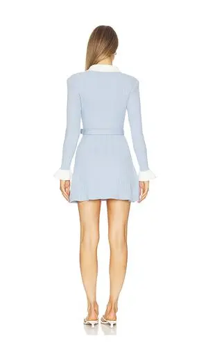 SELF-PORTRAIT Ribbed Knit Mini Dress