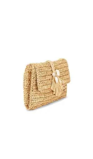 FLORABELLA Chastanet Crochet Raffia Clutch
