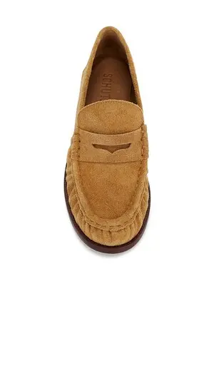 Schutz Tyche Suede Loafers - Brown