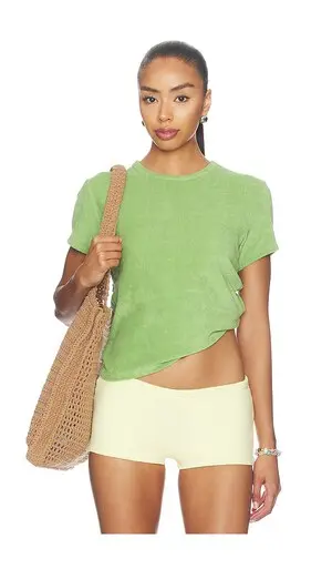 FRAME The Terry Baby Tee - Green