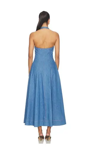 NICHOLAS Elsa Denim Midi Dress - Blue