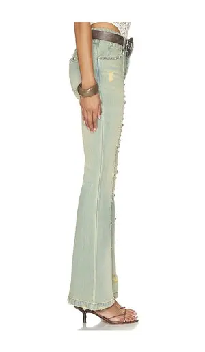 MARKGONG Studded Flared Jeans