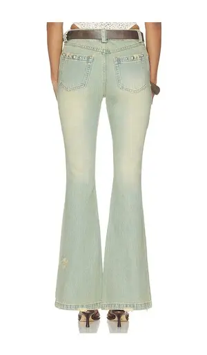 MARKGONG Studded Flared Jeans