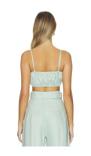 Matthew Bruch Structured Bandeau Crop Top