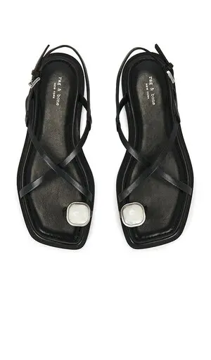 Rag & Bone Remi Flat Sandal - Black