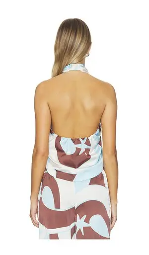 SEVEN WONDERS Sachi Cross Front Halter Top - Multi