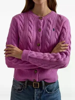Polo Ralph Lauren Cable Knit Embroidered Cardigan