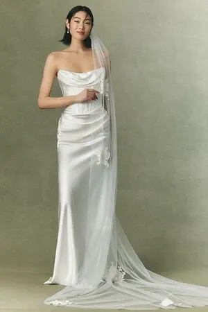 DAUGHTERS OF SIMONE Rose Cathedral Veil Jacket
