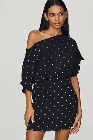 NEVER FULLY DRESSED Tilly Off-shoulder Mi Dress - Black