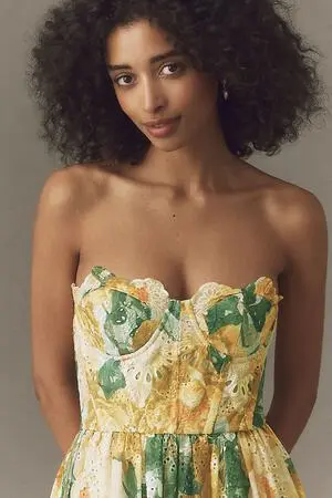 Bhldn Blooming Bustier Maxi Dress