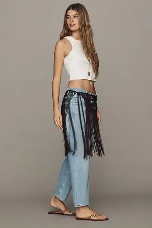 ELIZABETH GILLETT Frge Mesh Sarong - Brown