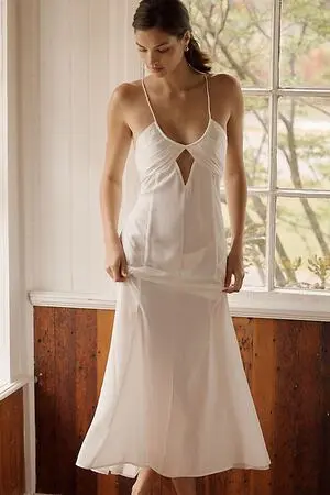 KILO BRAVA Sheer Slip Maxi Dress - Ivory
