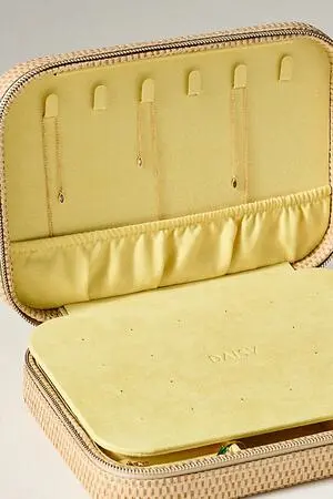 Anthropologie Daisy London Patterned Travel Jewelry Case - Rattan