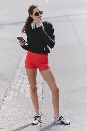 Free People Hot Shot Hooded Long Sleeve - Black