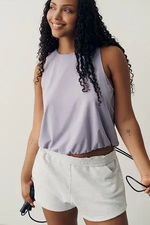 Daily Practice Bubble Twist Tank Top - Lavender Grey