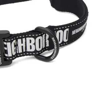 NEIGHBORHOOD Wide Dog Collar With Reflective Stripes
