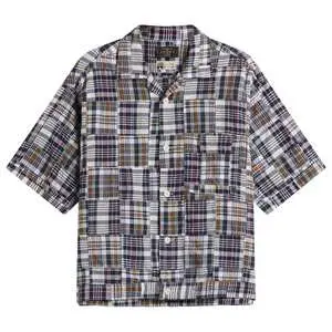 BEAMS Patchwork Madras Cabana Shirt