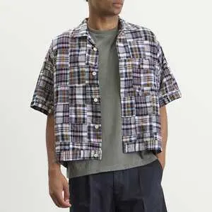 BEAMS Patchwork Madras Cabana Shirt