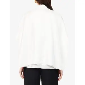 Bottega Veneta Collared Cap-sleeve Silk Top