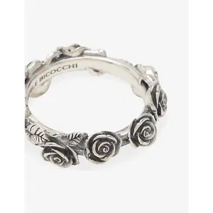 Emanuele Bicocchi Rose Embellished Sterling Ring