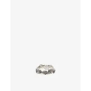 Emanuele Bicocchi Rose Embellished Sterling Ring