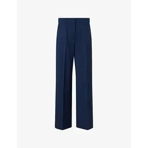 Max Mara Visivo Straight-leg Wool Trousers - Navy