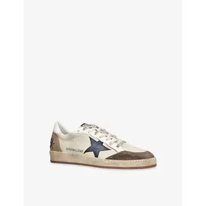 GOLDEN GOOSE Ball Star Leather Trainers - White/navy