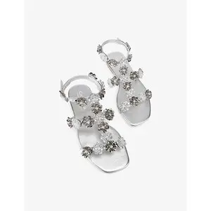 Carvela Embellished Floral Flat Sandals