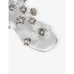 Carvela Embellished Floral Flat Sandals