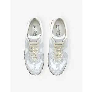 MAISON MARGIELA Replica Paint Leather Trainers - White