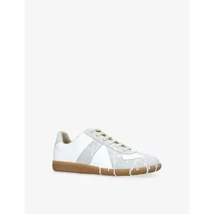 MAISON MARGIELA Replica Paint Leather Trainers - White