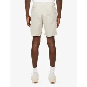 Paige Elijah Straight-leg Stretch-cotton Shorts - Shallow