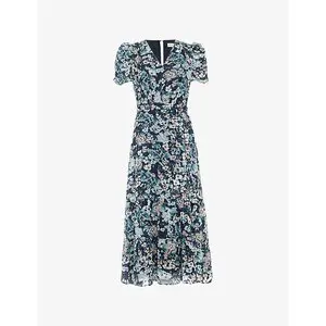 PHASE EIGHT Azalea Floral-print Woven Midi Dress