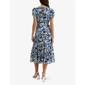 PHASE EIGHT Azalea Floral-print Woven Midi Dress