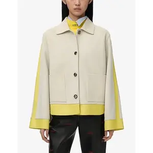 Loewe Turn-up Suede Jacket - Light Grey