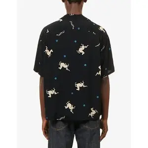 Visvim Crosby Printed Rayon Shirt - Black