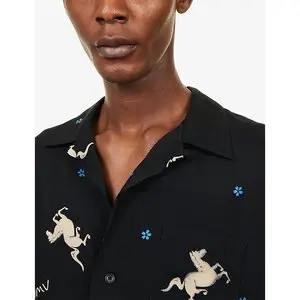 Visvim Crosby Printed Rayon Shirt - Black