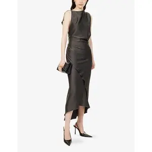 Victoria Beckham Sleeveless Draped Maxi Gown - Ore