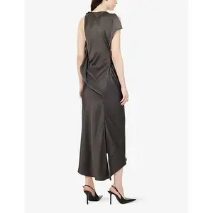 Victoria Beckham Sleeveless Draped Maxi Gown - Ore