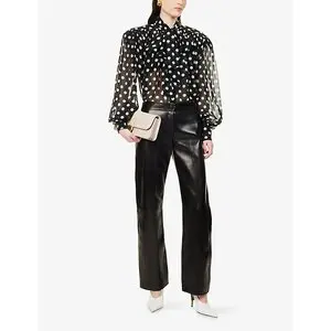 Khaite Mita Straight-leg Leather Trousers