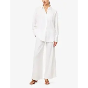 TALA Straight-leg Drawstring Linen-blend Trousers