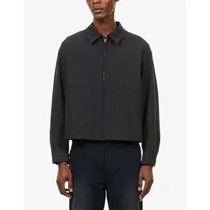 Visvim Wool And Silk Blend Zip Jacket With Back Print