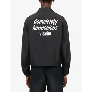 Visvim Wool And Silk Blend Zip Jacket With Back Print