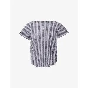 Issey Miyake Zigzag Knit Top - Gray