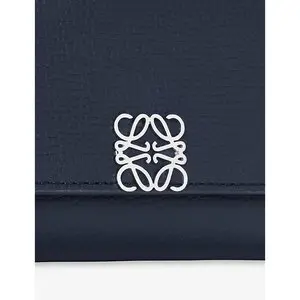Loewe Anagram Small Vertical Leather Wallet - Deep Navy