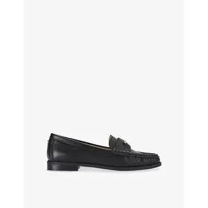 Carvela Avanti Leather Loafers With Logo Embellishment - Black