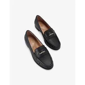 Carvela Avanti Leather Loafers With Logo Embellishment - Black