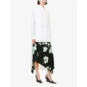 Alaïa Asymmetric Hem Cotton Shirt