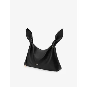 Loewe Scarf Medium Leather Clutch Bag - Black