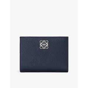 Loewe Anagram Compact Leather Wallet - Deep Navy